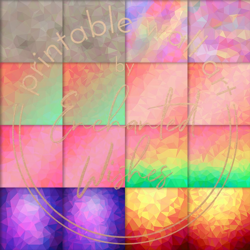 150 Abstract Low Poly Backgrounds Triangle Patterns Digital Paper ...