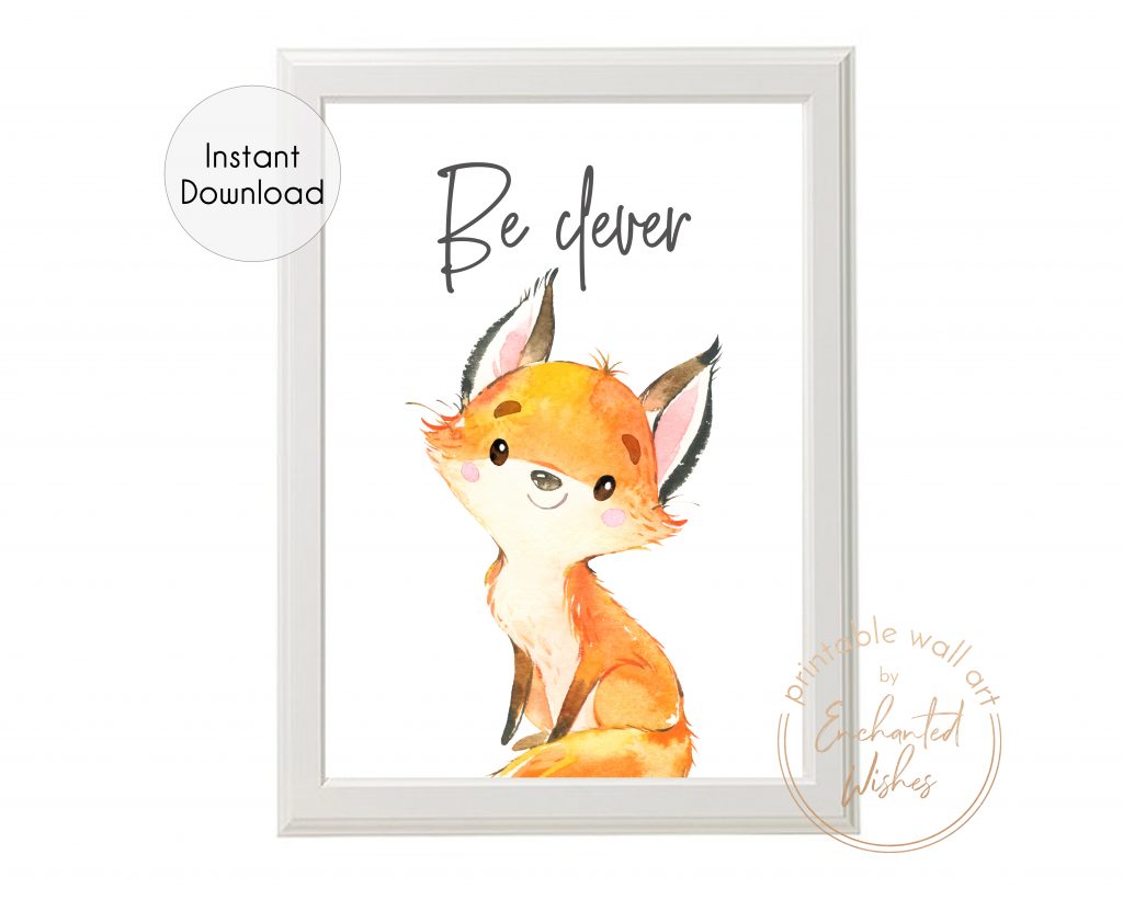 Woodland Animal Quote Prints Set of 6 - Wall Art Printable Prints