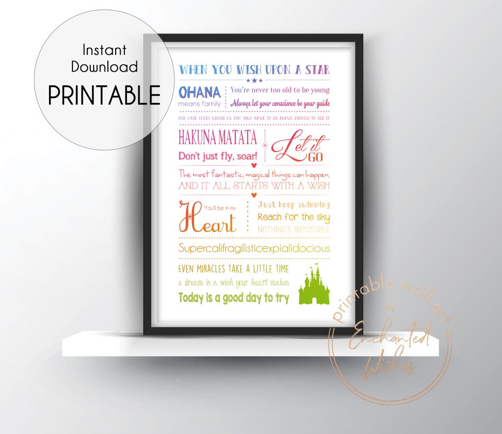 Disney Quotes Poster - Printable Print | Printable Wall Art