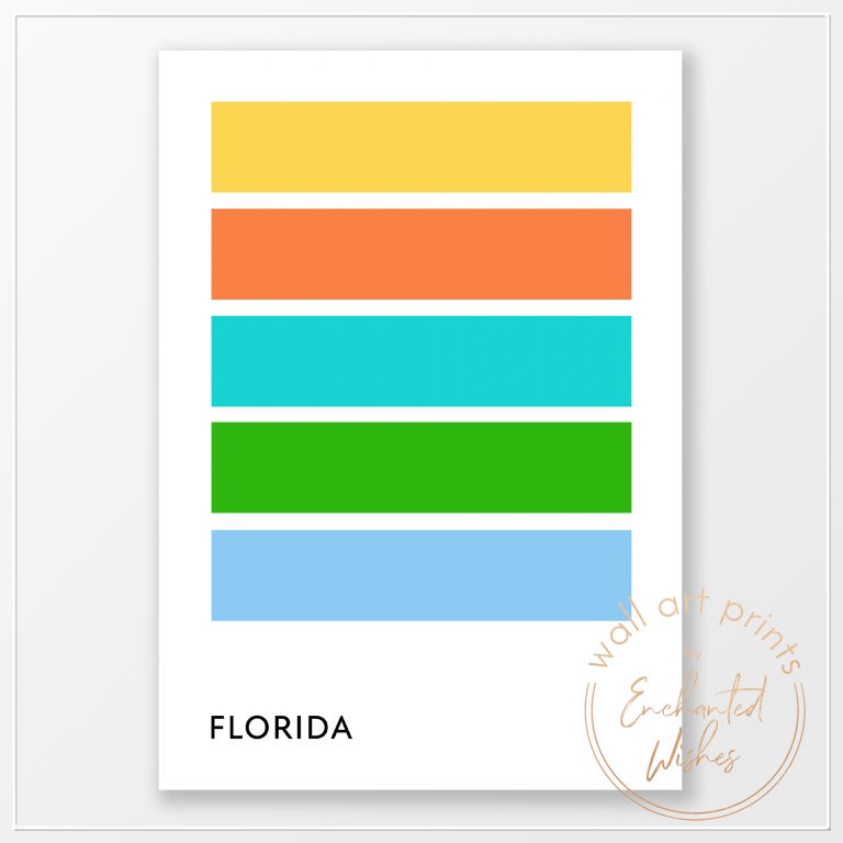 Florida Color Swatch Print - Wall Art