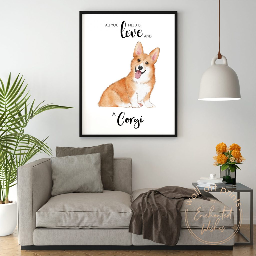 Corgi Print - Dog Quote Wall Art