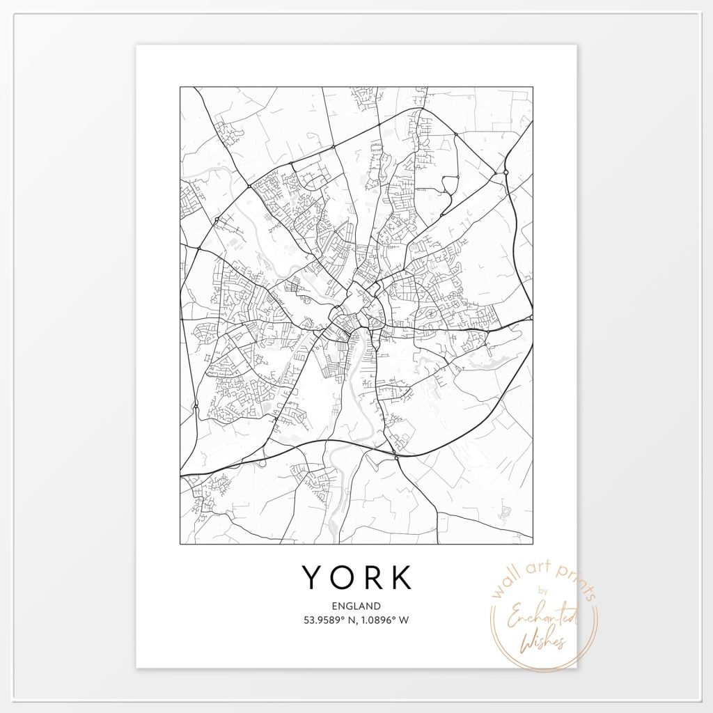York Map Print - Wall Art