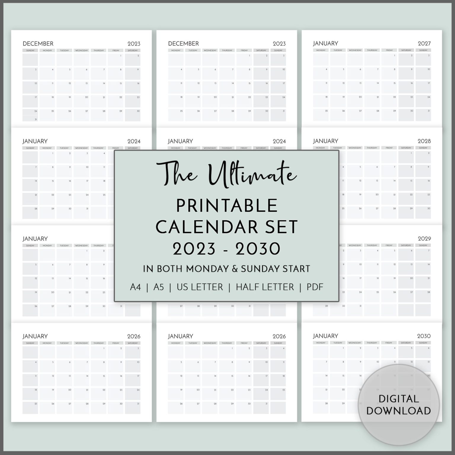 Manifestation Planner Printable Set - Printable Planners